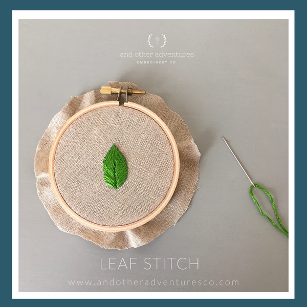 Leaf Stitch Tutorial (with video) - And Other Adventures Embroidery Co