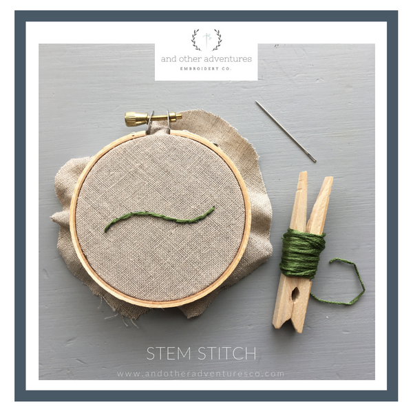 Stem Stitch Tutorial - And Other Adventures Embroidery Co