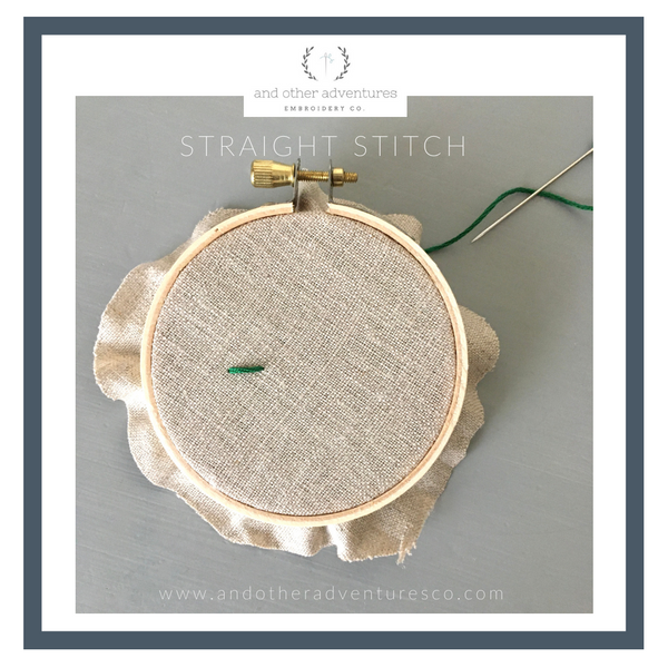 Straight Stitch Tutorial - And Other Adventures Embroidery Co