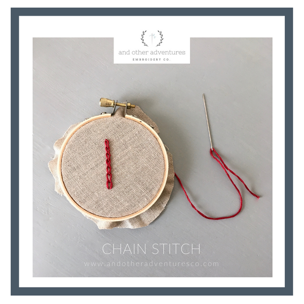 Chain Stitch Tutorial - And Other Adventures Embroidery Co