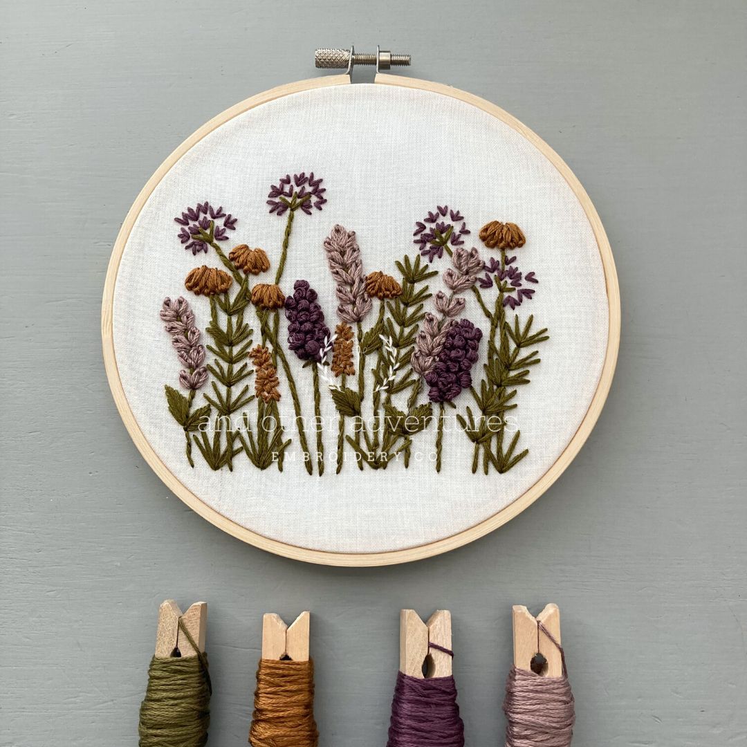 Hand Embroidery PDF Pattern - Meadow in Plum - And Other Adventures ...