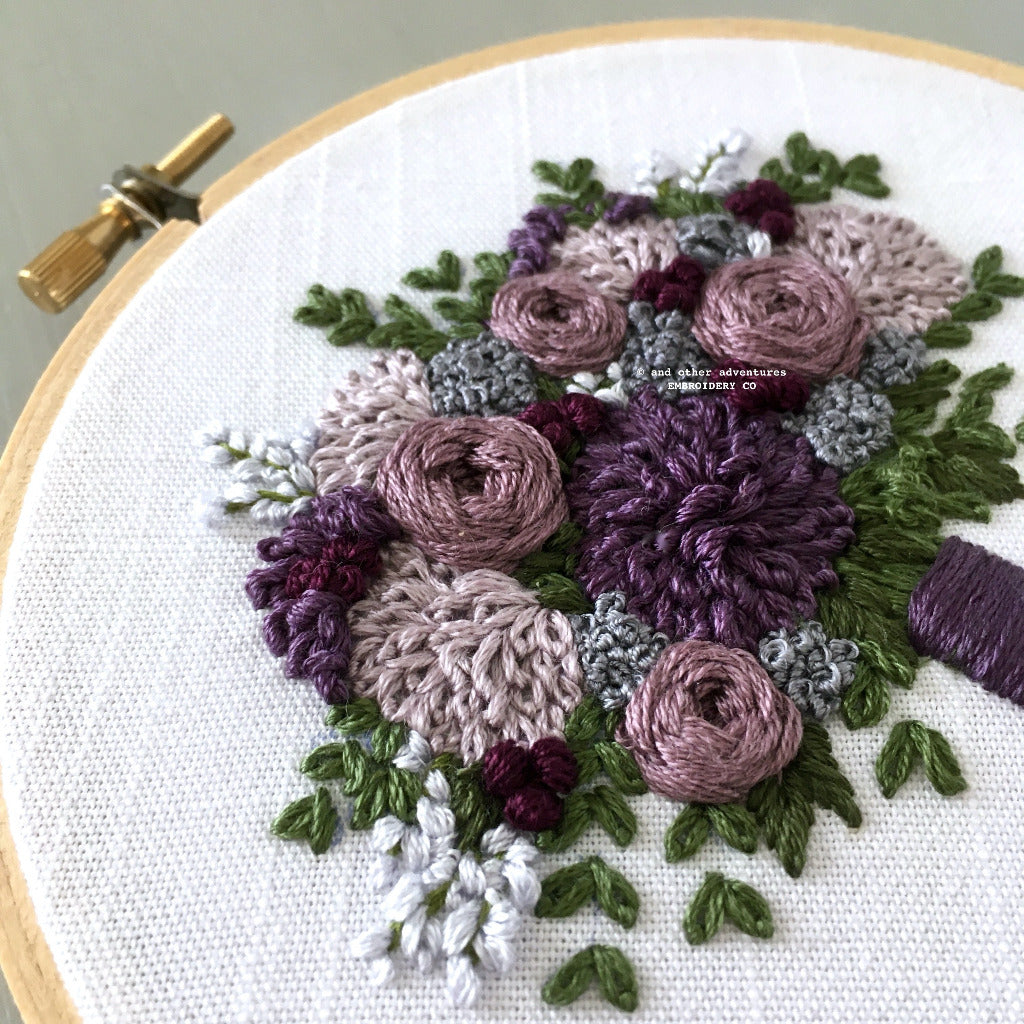 The Violette Bouquet - Floral Hand Embroidery Pattern - And Other ...
