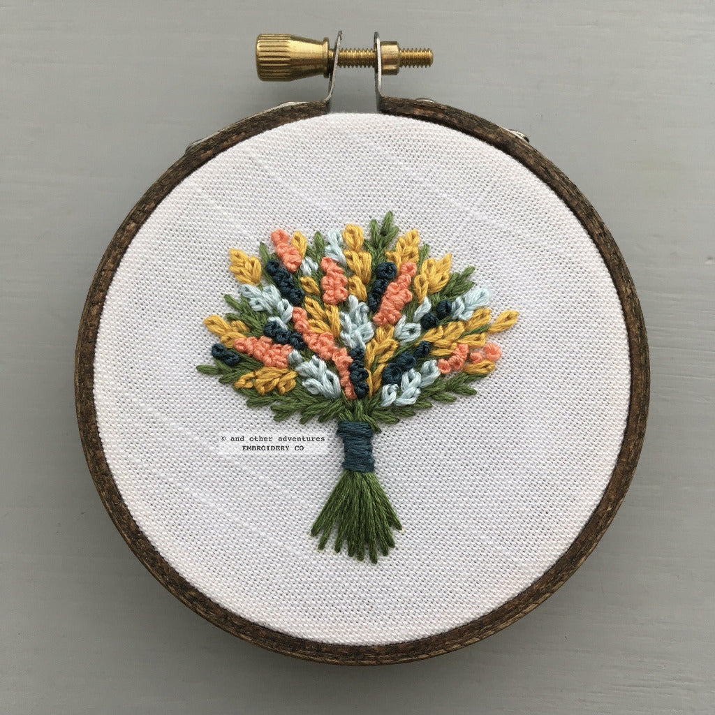 Hand Embroidered Bouquet No. 71 - And Other Adventures Embroidery Co