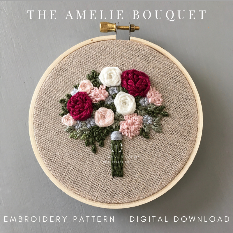 The Amelie Bouquet - Digital Embroidery Pattern - And Other Adventures ...