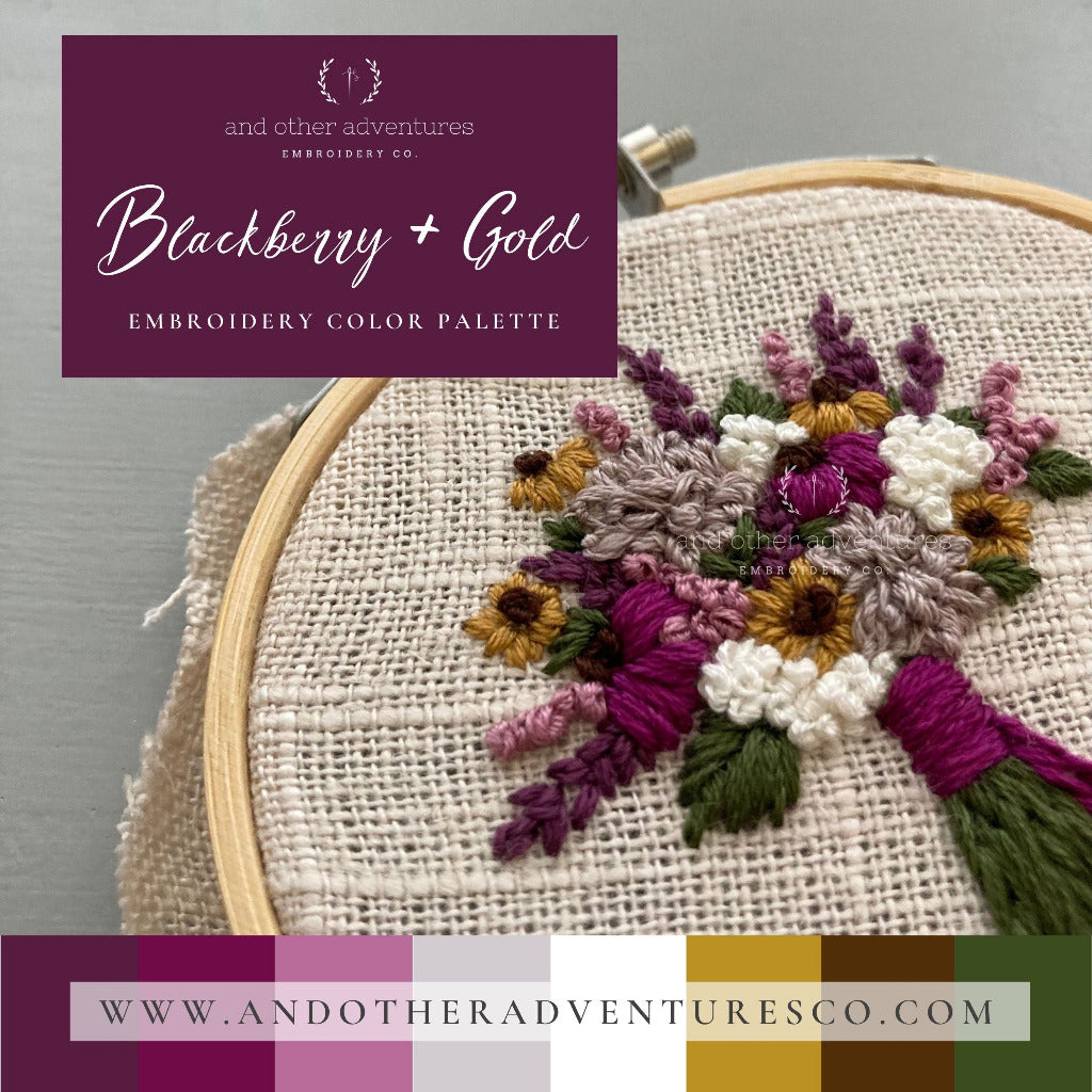Blackberry & Gold - Embroidery Color Palette - And Other Adventures ...