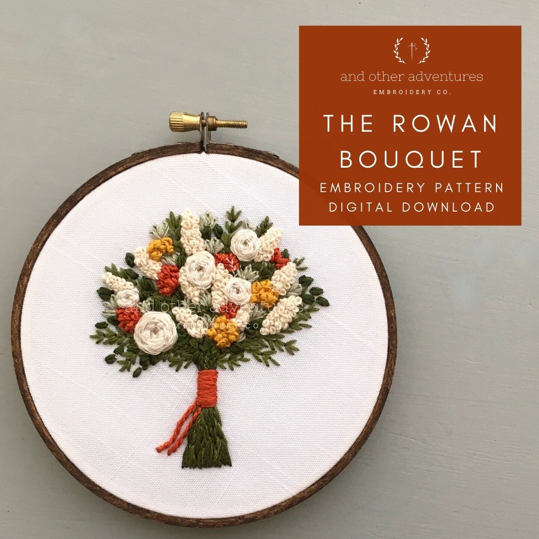 The Rowan Bouquet - Digital Embroidery Pattern - And Other Adventures ...
