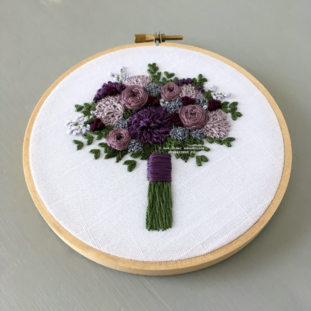 The Violette Bouquet - Floral Hand Embroidery Pattern - And Other ...