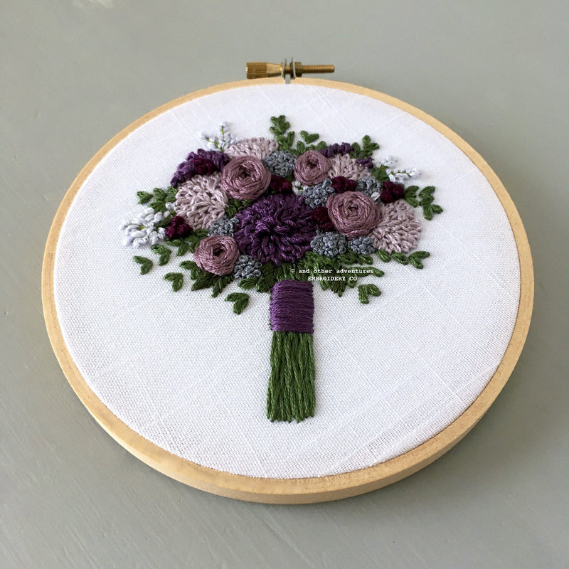 The Violette Bouquet - Floral Hand Embroidery Pattern - And Other ...