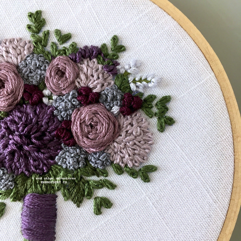 The Violette Bouquet - Floral Hand Embroidery Pattern - And Other ...