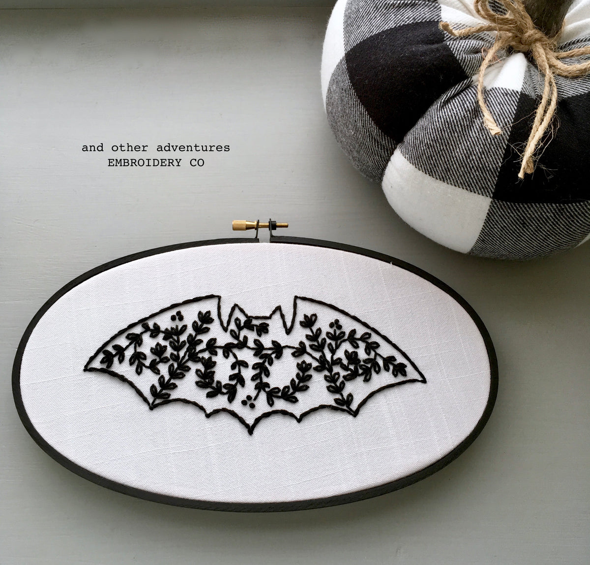 Modern Hand Embroidery Kit - Halloween Bat - And Other Adventures ...